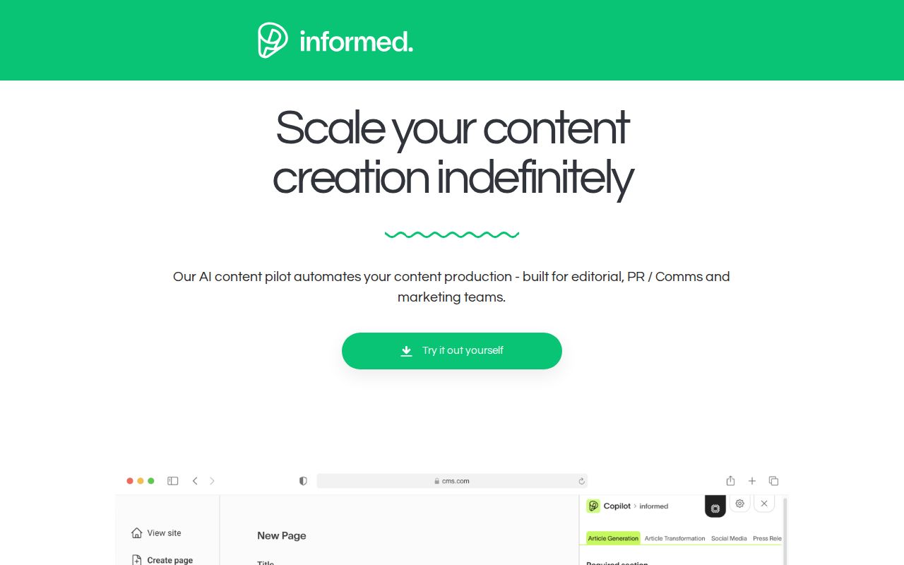 informed - Your copilot for Content